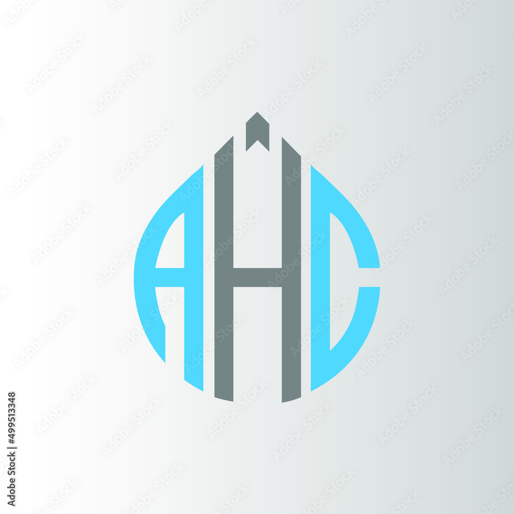 AHC logo monogram isolated on circle element design template, AHC ...