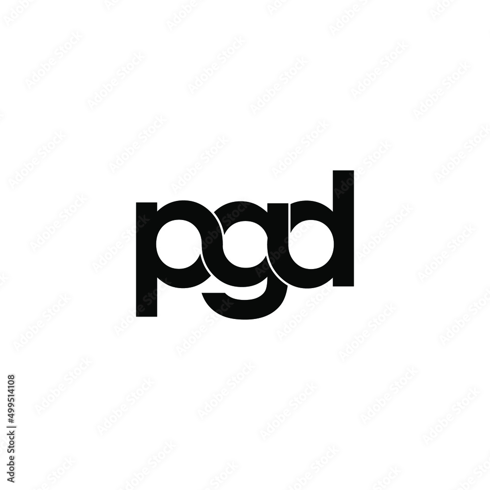 pgd letter original monogram logo design Stock Vector | Adobe Stock