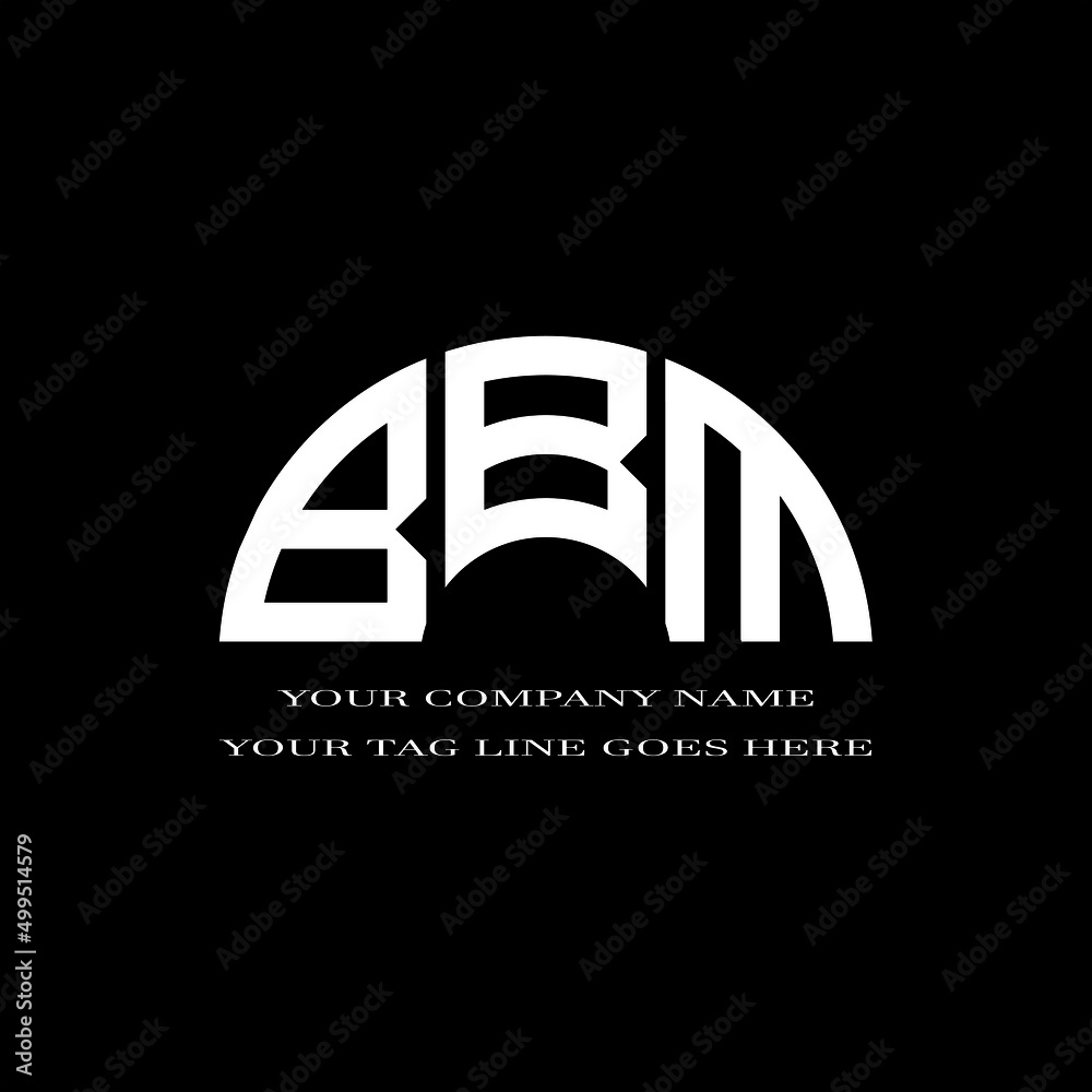 BBM letter logo creative design with vector graphic Stock Vector ...