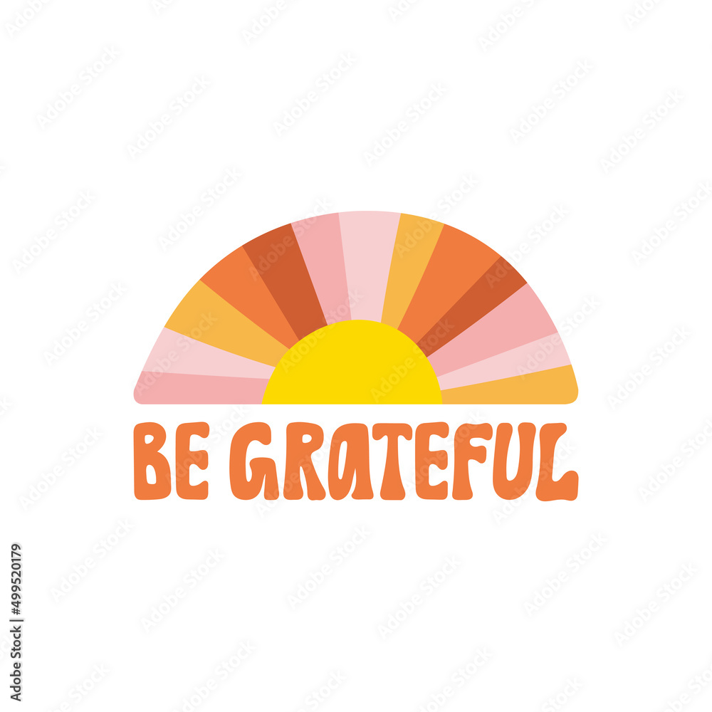Be Grateful hand drawn lettering. Gratitude, thankfulness, gratefulness ...