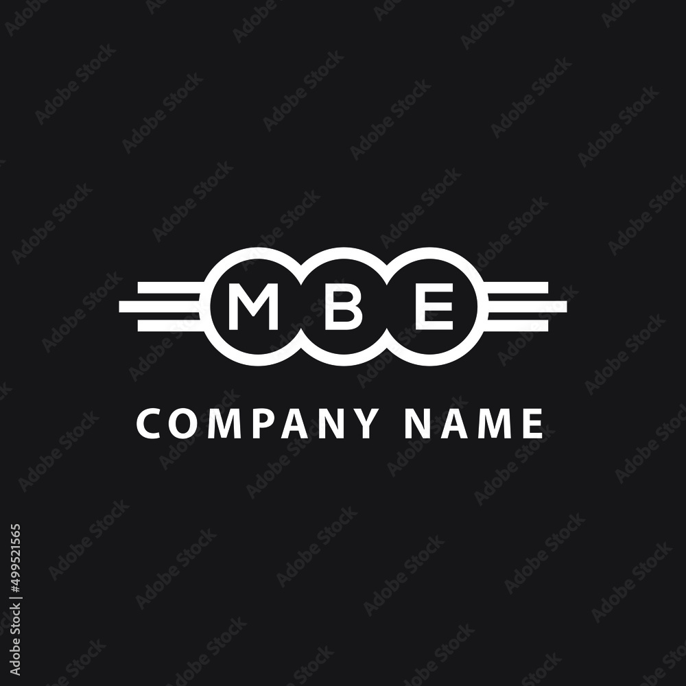 MBE letter logo design on black background. MBE creative initials ...