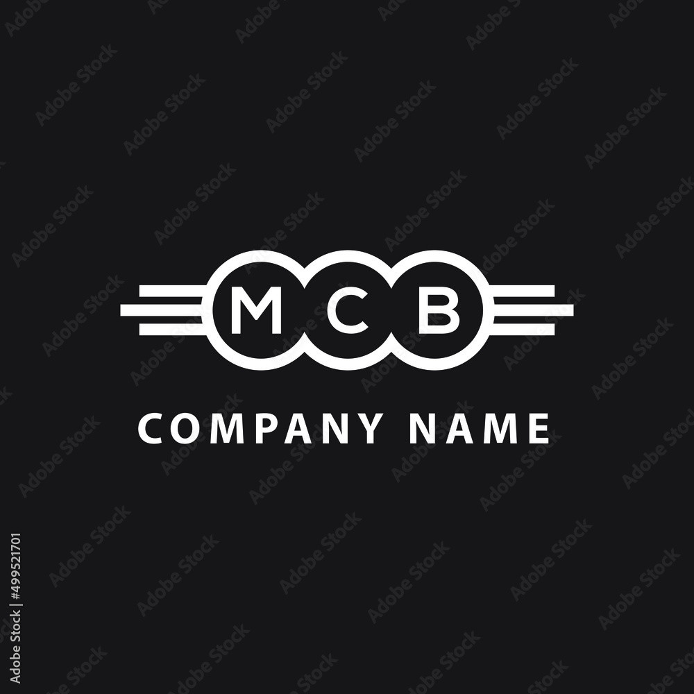 MCB letter logo design on black background. MCB creative initials ...
