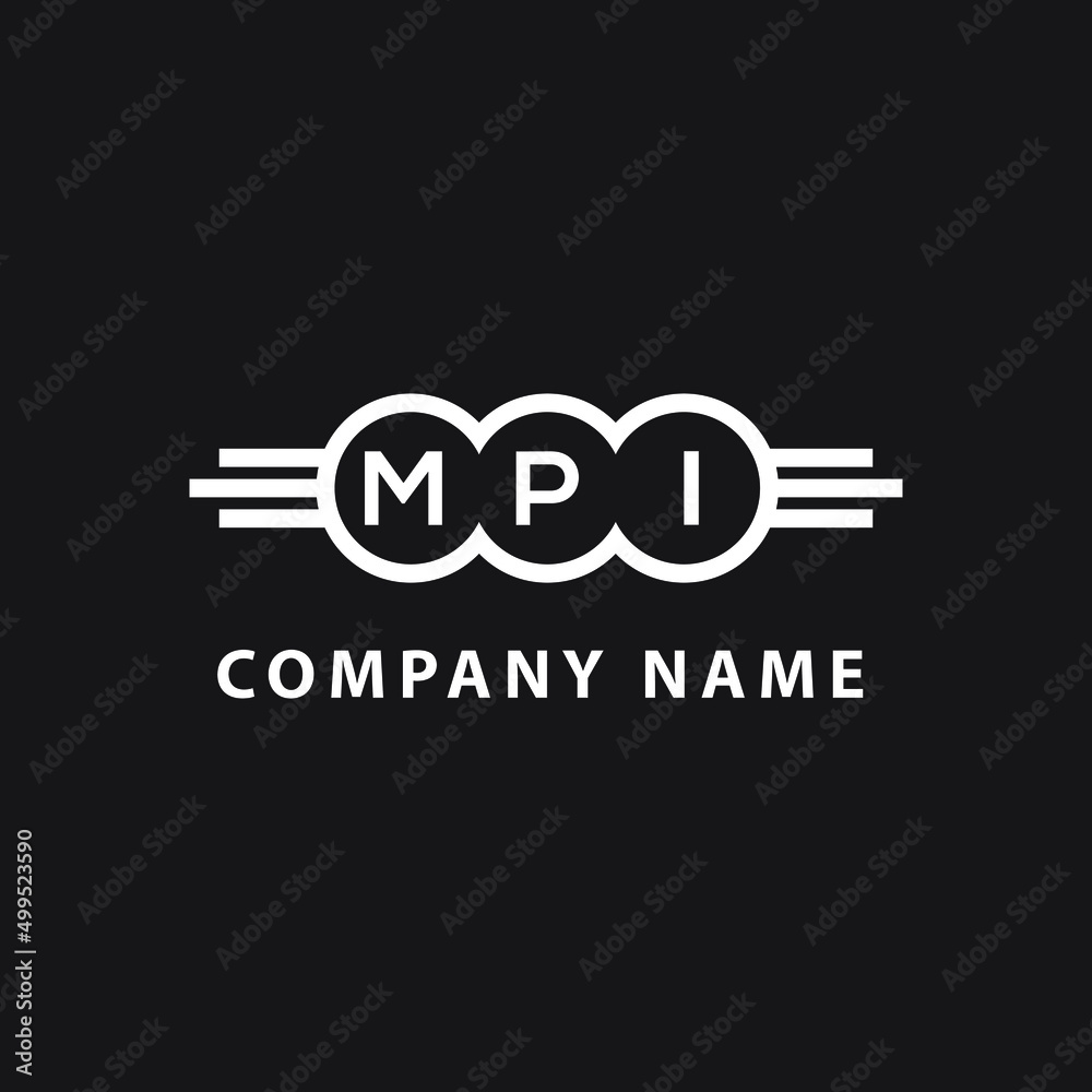MPI letter logo design on black background. MPI creative initials ...