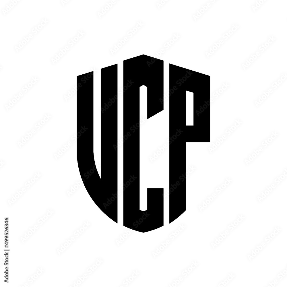 UCP letter logo design. UCP modern letter logo with black background ...