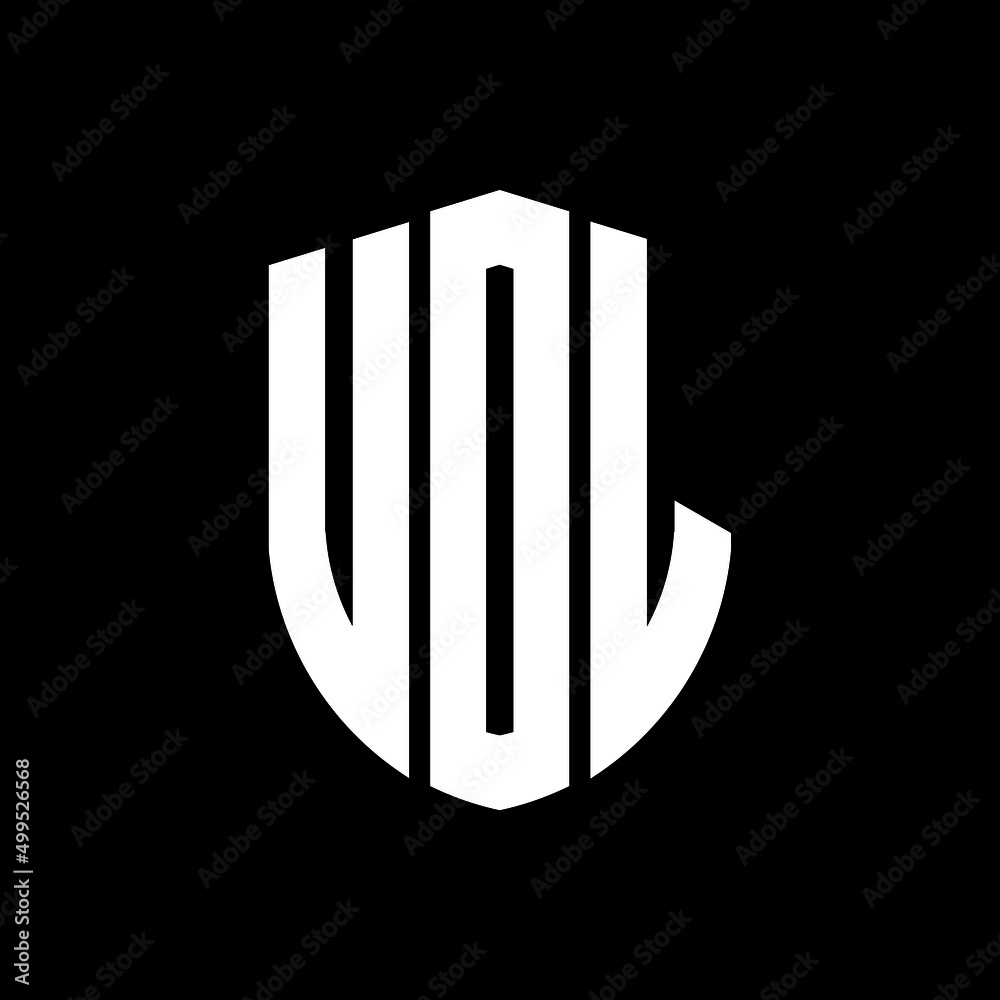 UDL letter logo design. UDL modern letter logo with black background ...