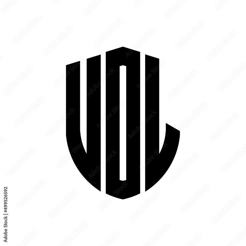 UDL letter logo design. UDL modern letter logo with black background ...