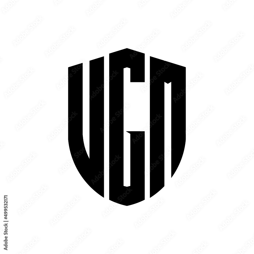 UGM letter logo design. UGM modern letter logo with black background ...