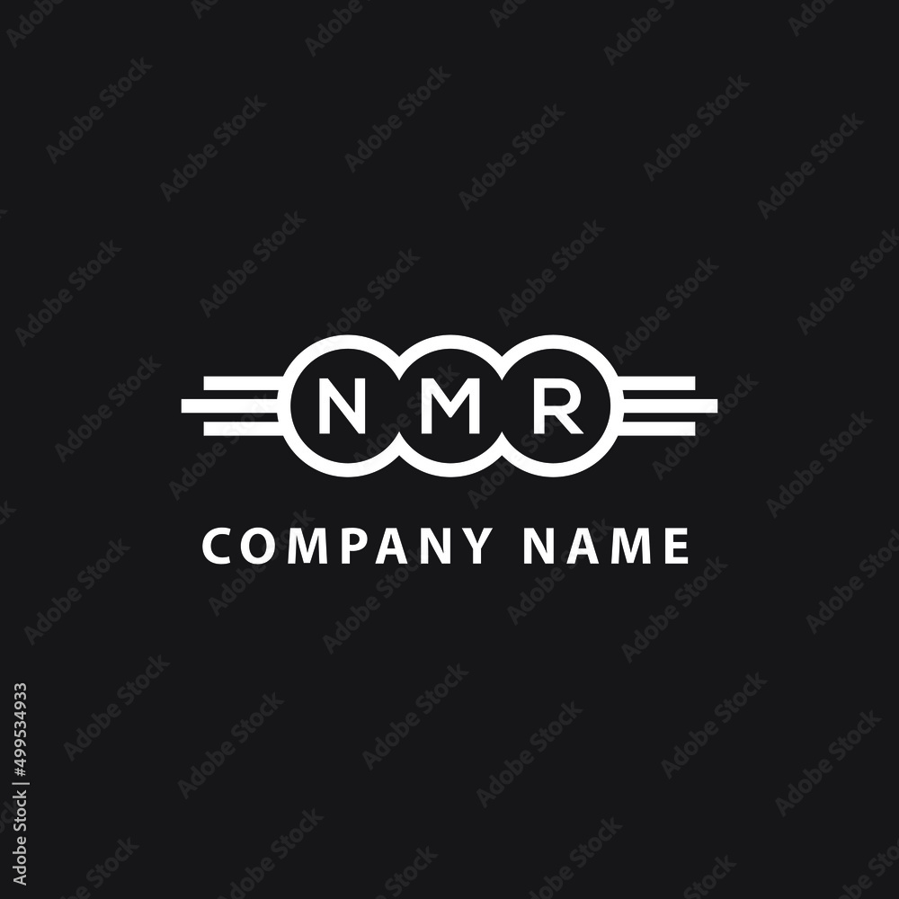 NMR letter logo design on black background. NMR creative initials ...