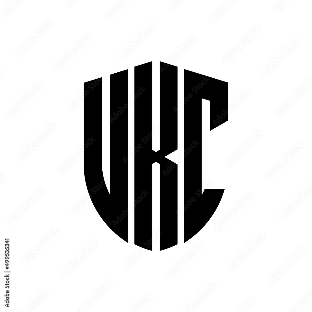 UKC letter logo design. UKC modern letter logo with black background ...
