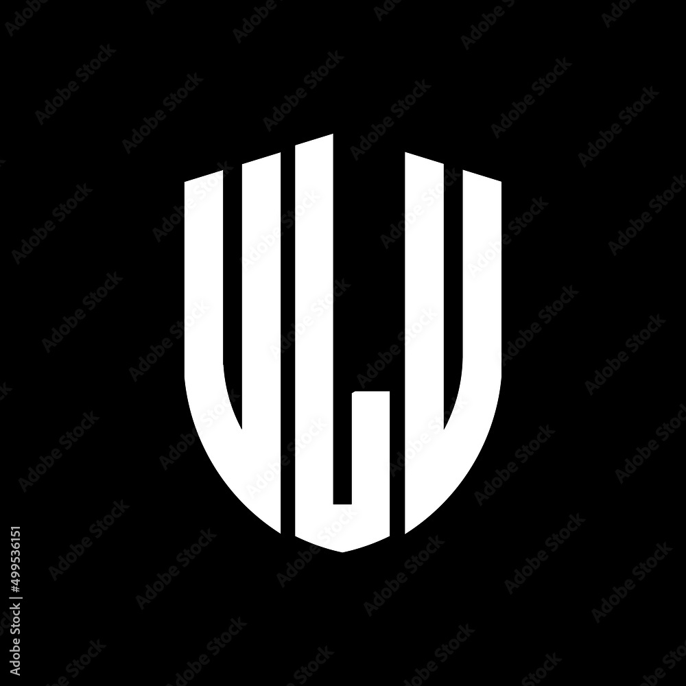 ULU letter logo design. ULU modern letter logo with black background ...