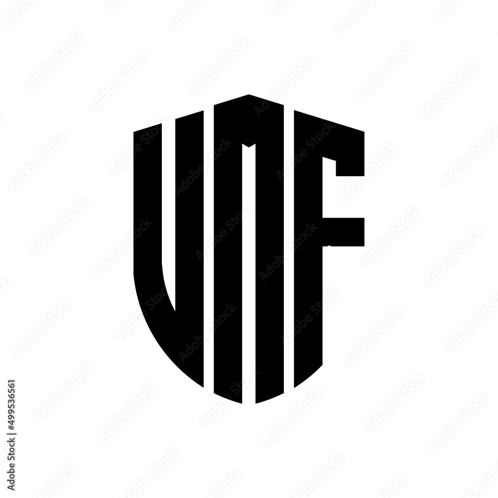 UMF letter logo design. UMF modern letter logo with black background ...