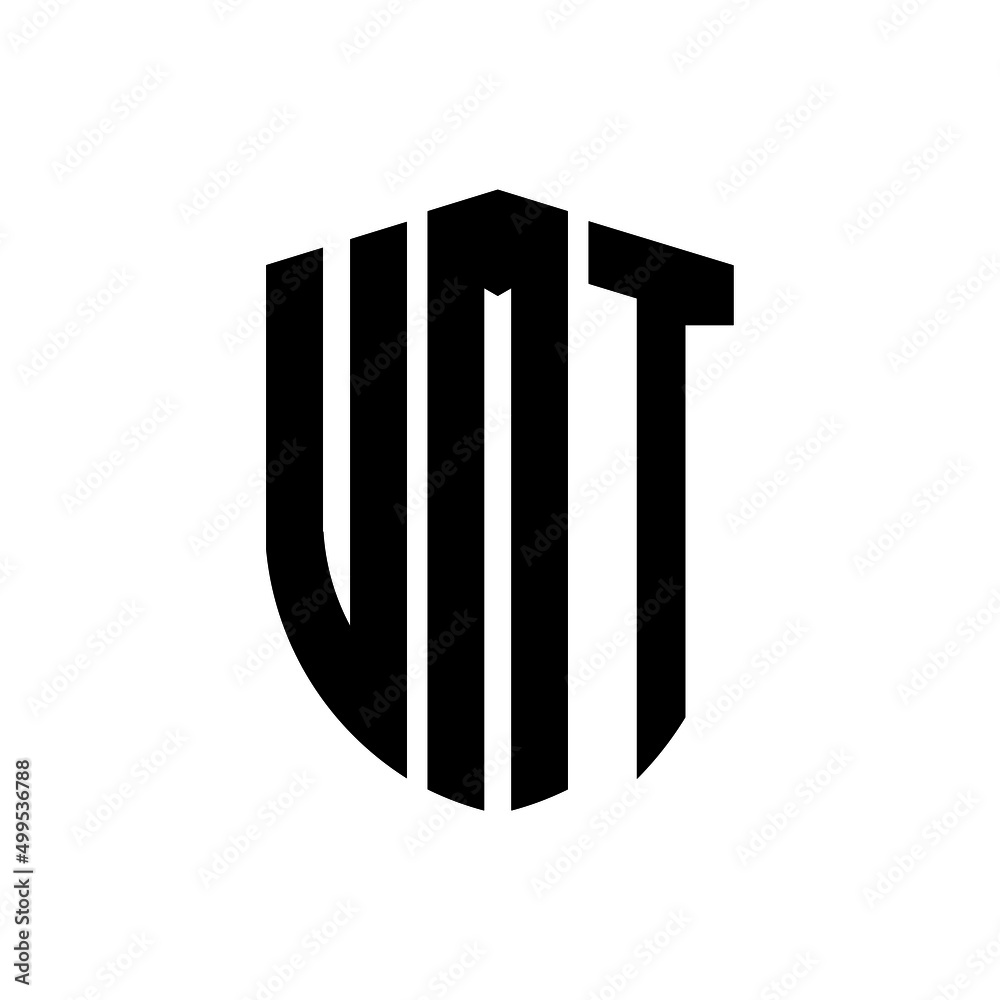 UMT letter logo design. UMT modern letter logo with black background ...