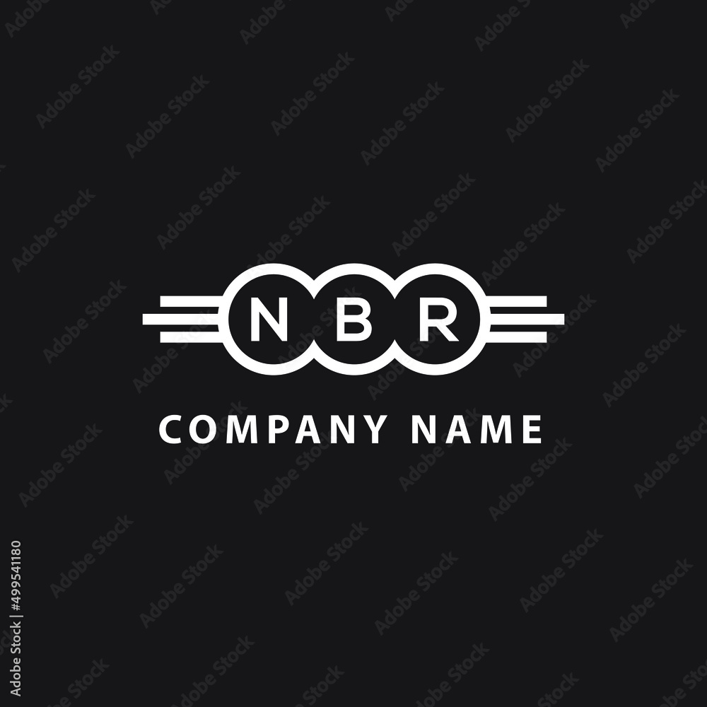 NBR letter logo design on black background. NBR creative initials letter logo concept. NBR ...
