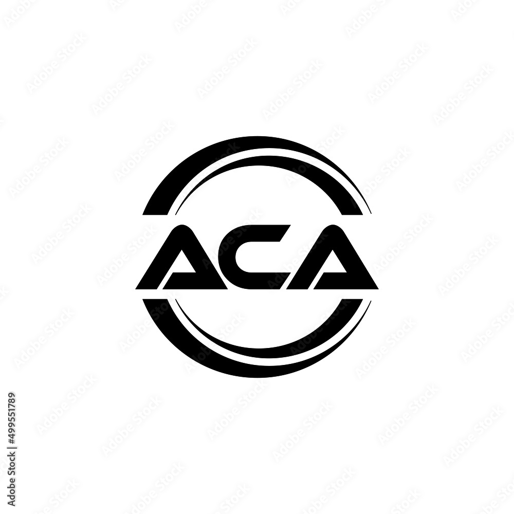 ACA letter logo design with white background in illustrator, vector ...