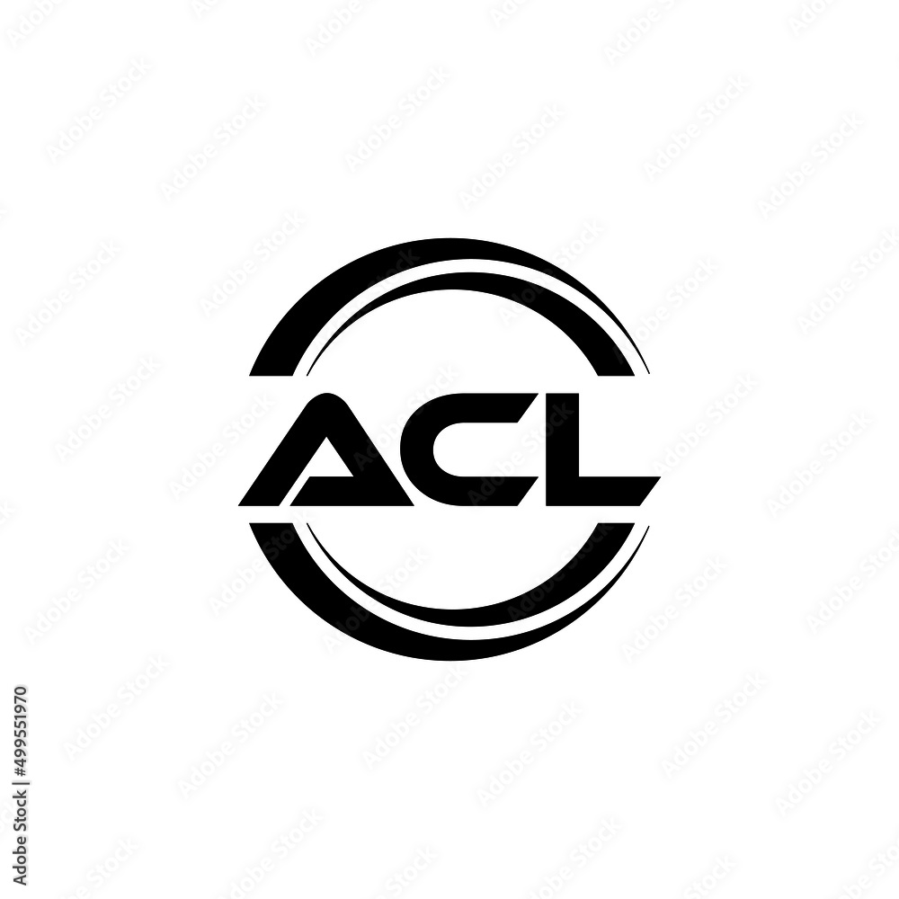 ACL letter logo design with white background in illustrator, vector ...