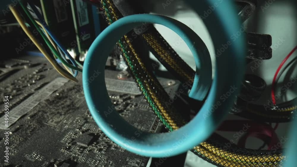 Old disassembled computer system unit that has not been used for a long ...