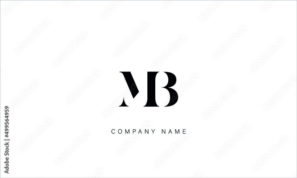 BM, MB, Letters Logo Monogram Stock Vector | Adobe Stock