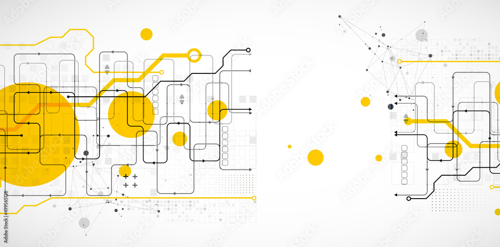 Abstract technology concept. Circuit board, high computer background ...