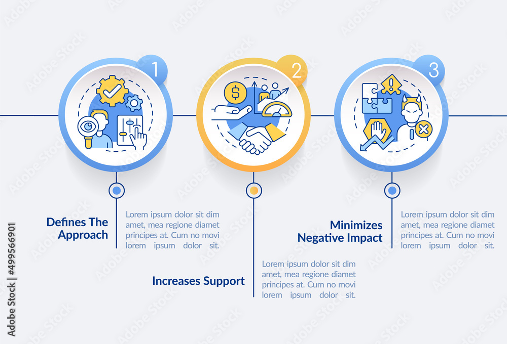 Stakeholder management plan circle infographic template. Data ...