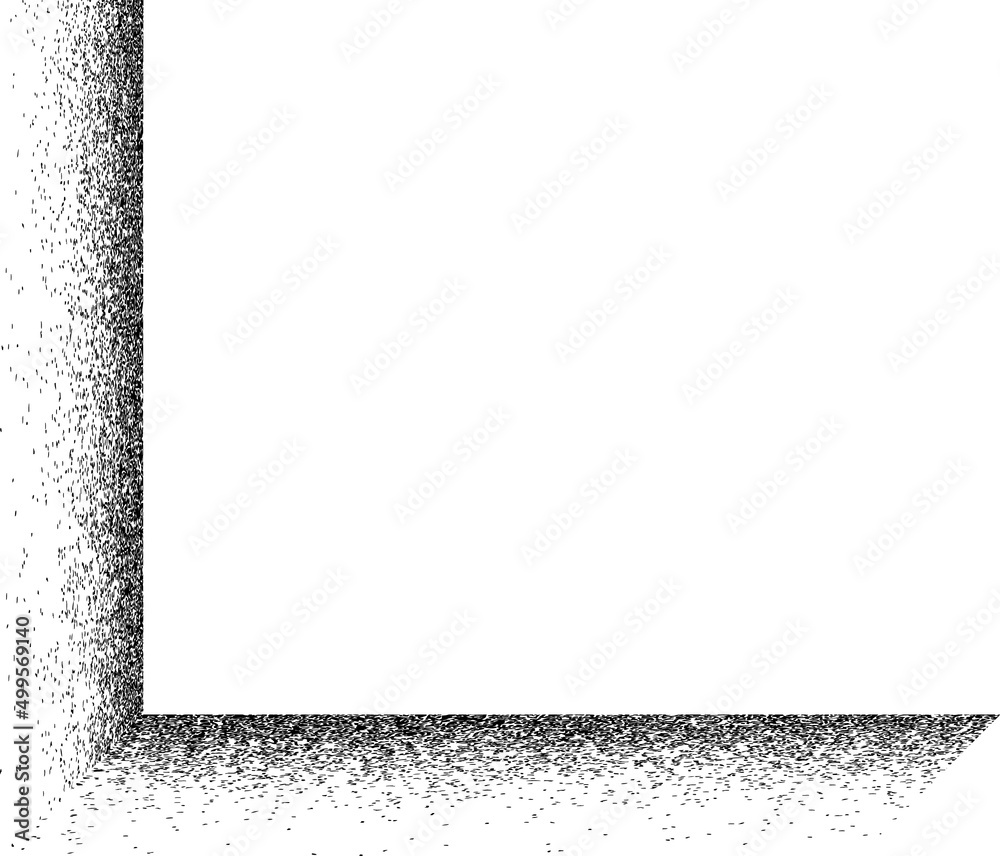Sprayed black corner border line .Graffiti art design . Noise ...