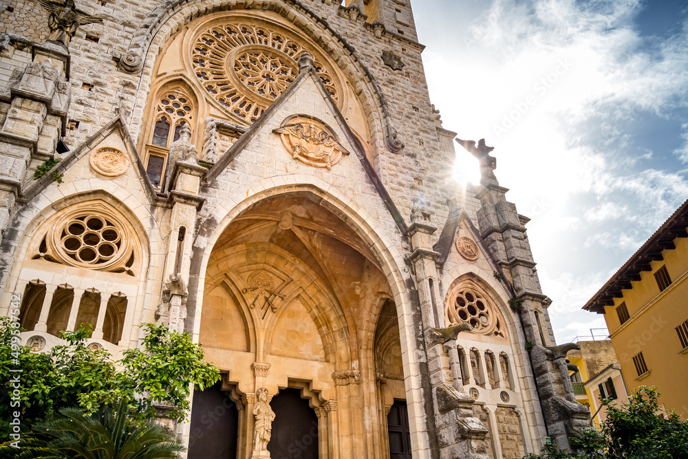 Frog view photography of the entrance of gothic revival style cathedral ...