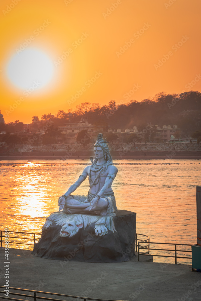Shiva Statue Sunset