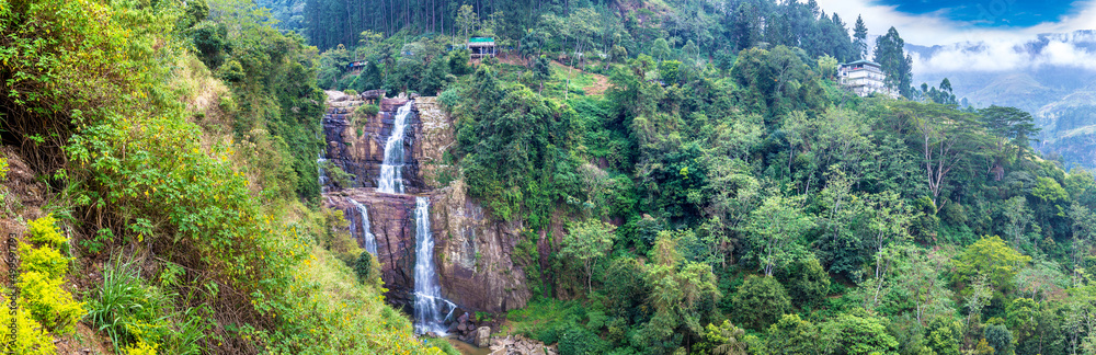 Ramboda waterfall in Sri Lanka Stock Photo | Adobe Stock