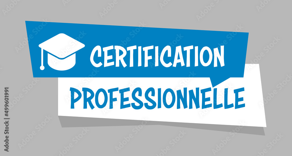 Vetor de Logo certification professionnelle. do Stock | Adobe Stock