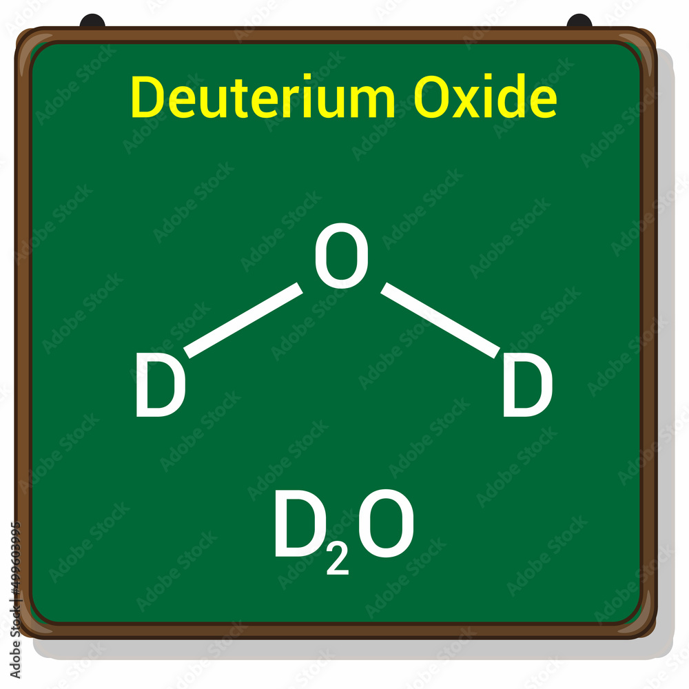 Vetor de chemical structure of deuterium oxide (D2O) do Stock | Adobe Stock