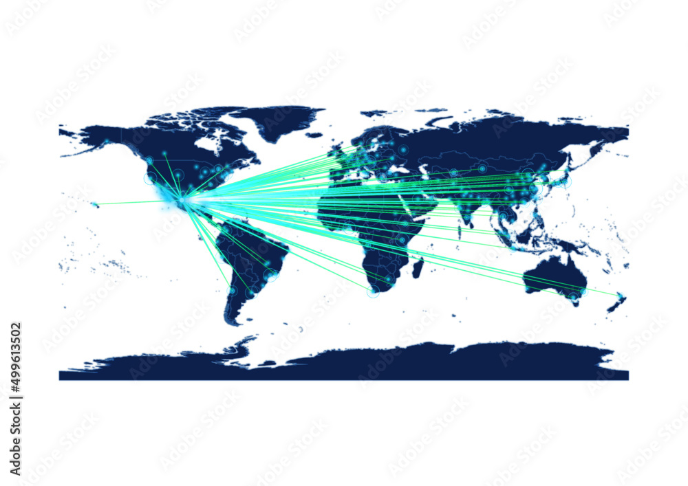 Vector Mexico map on white background suitable for technology ...