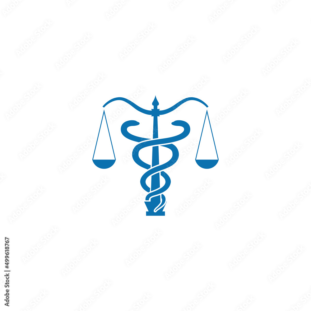 Medical law icon design. Medical consultant logo vector illustration ...