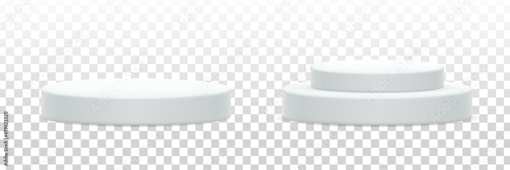 Vector set of realistic isolated podium platform in abstract stage for ...