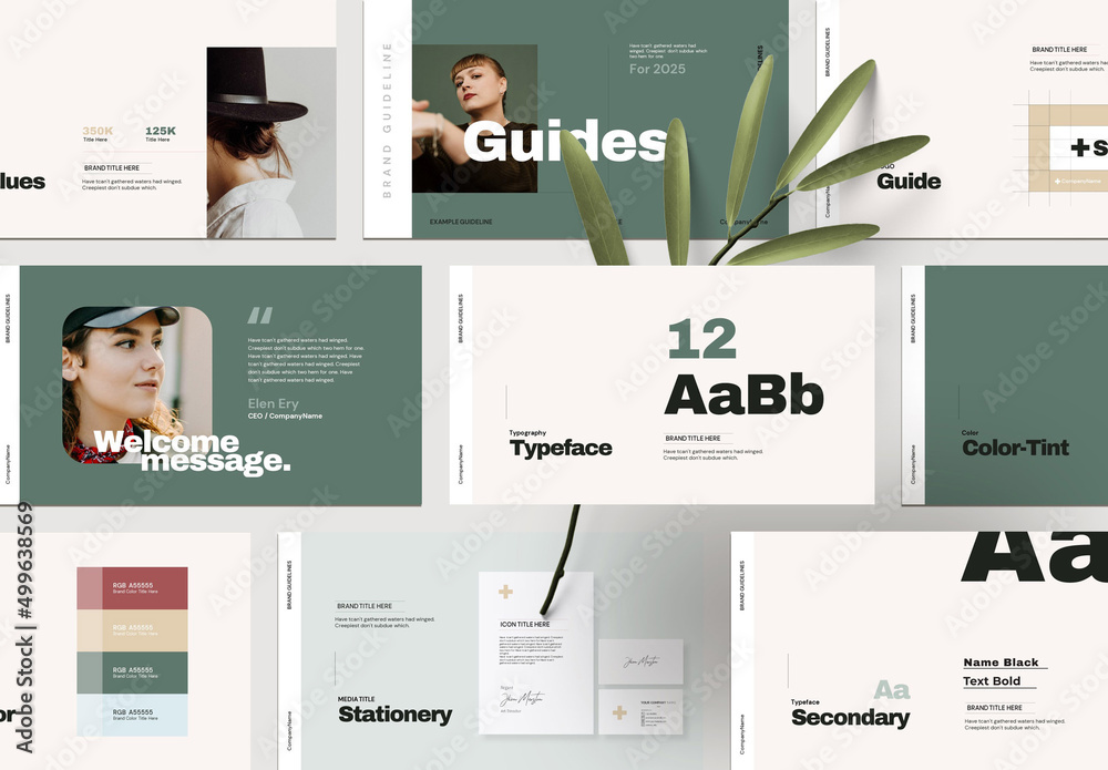 Brand Guideline Layout Stock Template | Adobe Stock