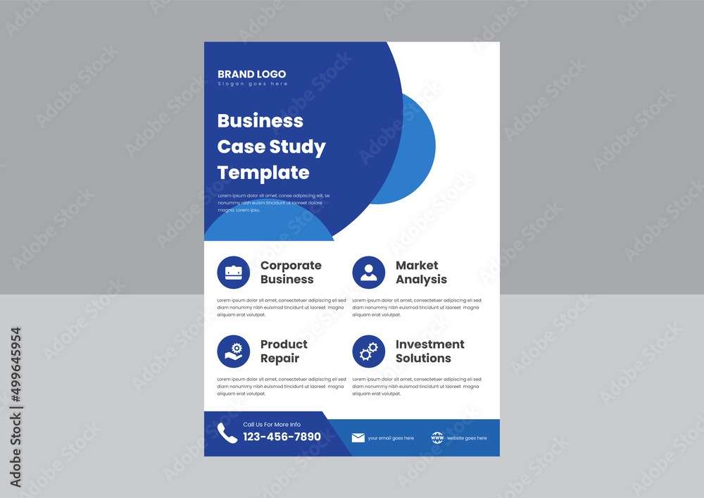 case study flyer poster design template. business corporate case study ...