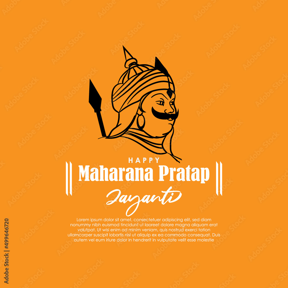 Vector illustration for Happy Maharana Pratap jayanti Stock Vector ...