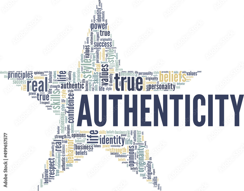 Authenticity conceptual vector illustration word cloud isolated on ...