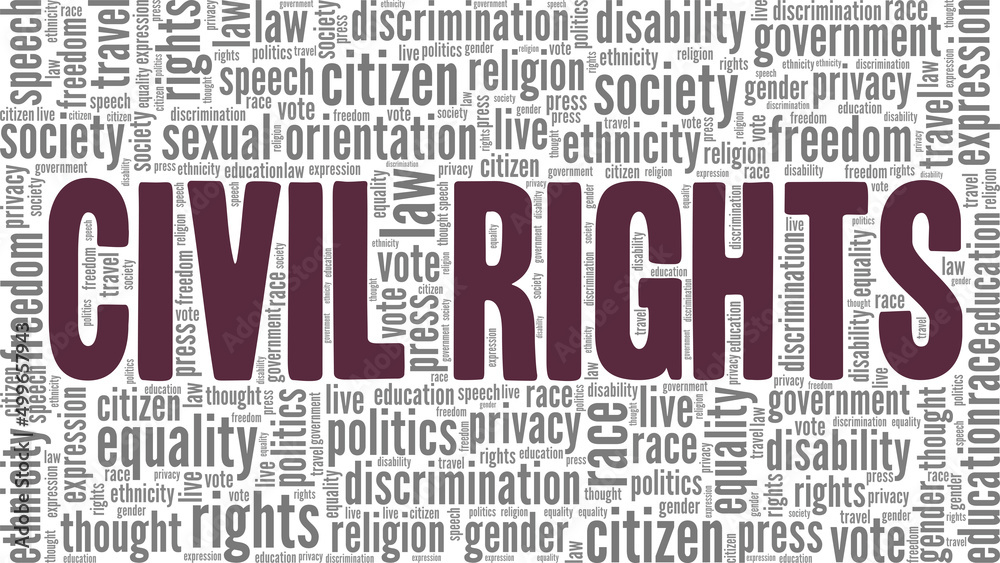 Civil Rights conceptual vector illustration word cloud isolated on ...