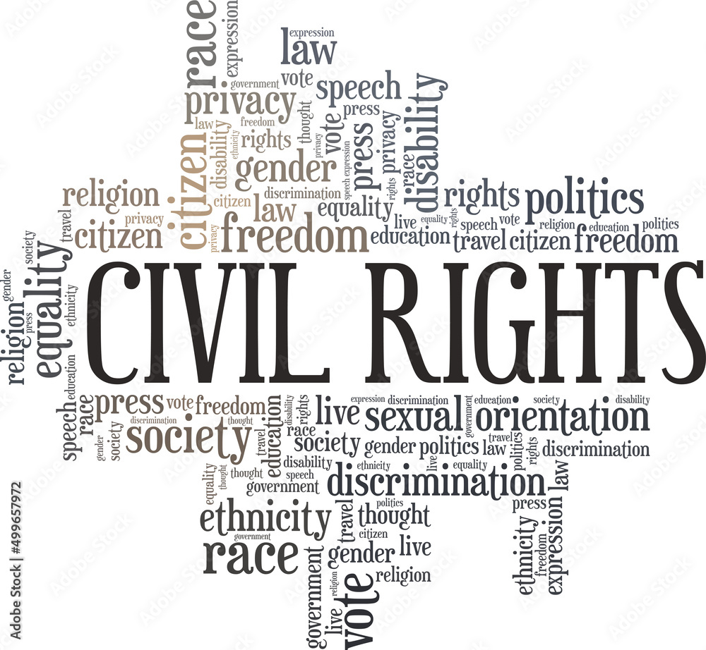Civil Rights conceptual vector illustration word cloud isolated on ...