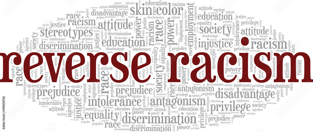 Reverse Racism conceptual vector illustration word cloud isolated on ...
