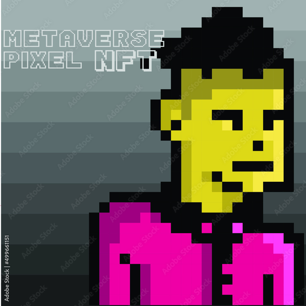 pixel art concept. men's character Pixel art set Stock Vector | Adobe Stock