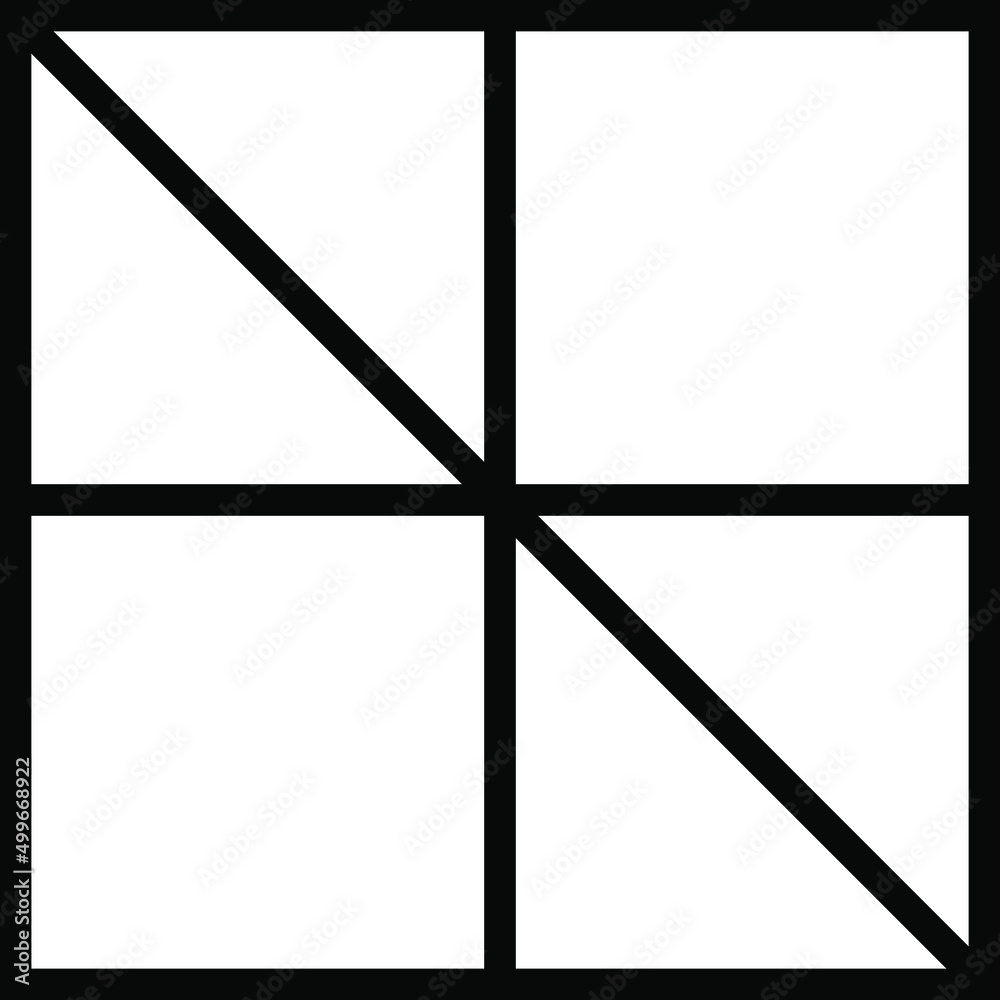 Vecteur Stock Squares divided in segments from 1 to 12 isolated on ...