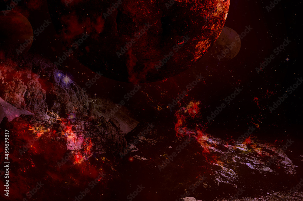 In the beginning, God created the heavens and the earth. Illustration ...