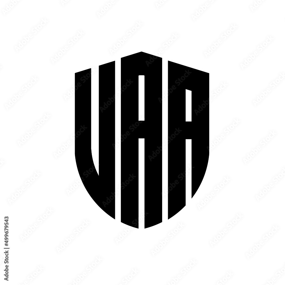 VAA letter logo design. VAA modern letter logo with black background ...