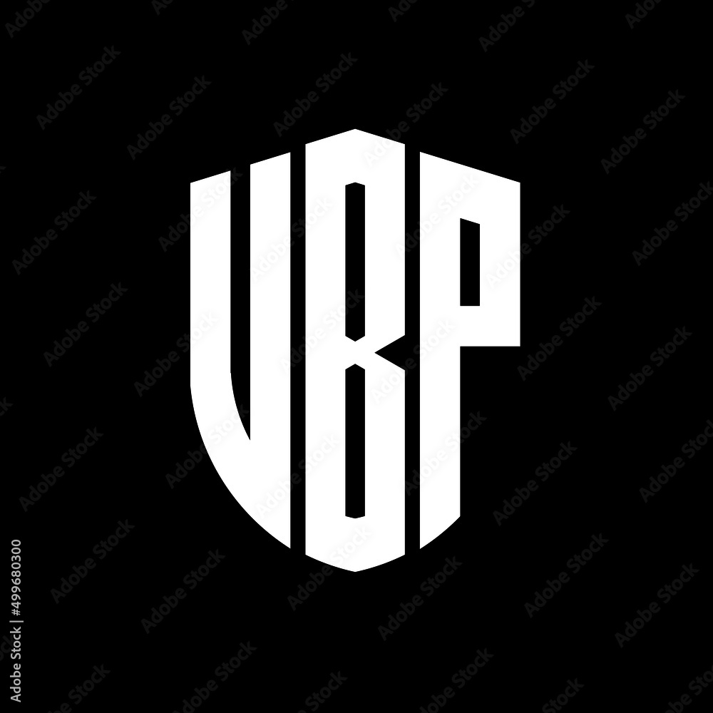 VBP letter logo design. VBP modern letter logo with black background ...