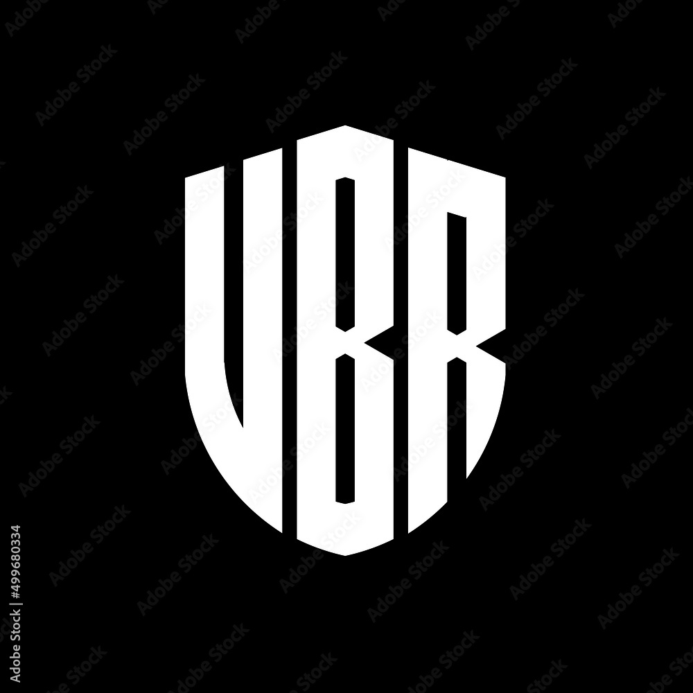 Vecteur Stock VBR letter logo design. VBR modern letter logo with black ...