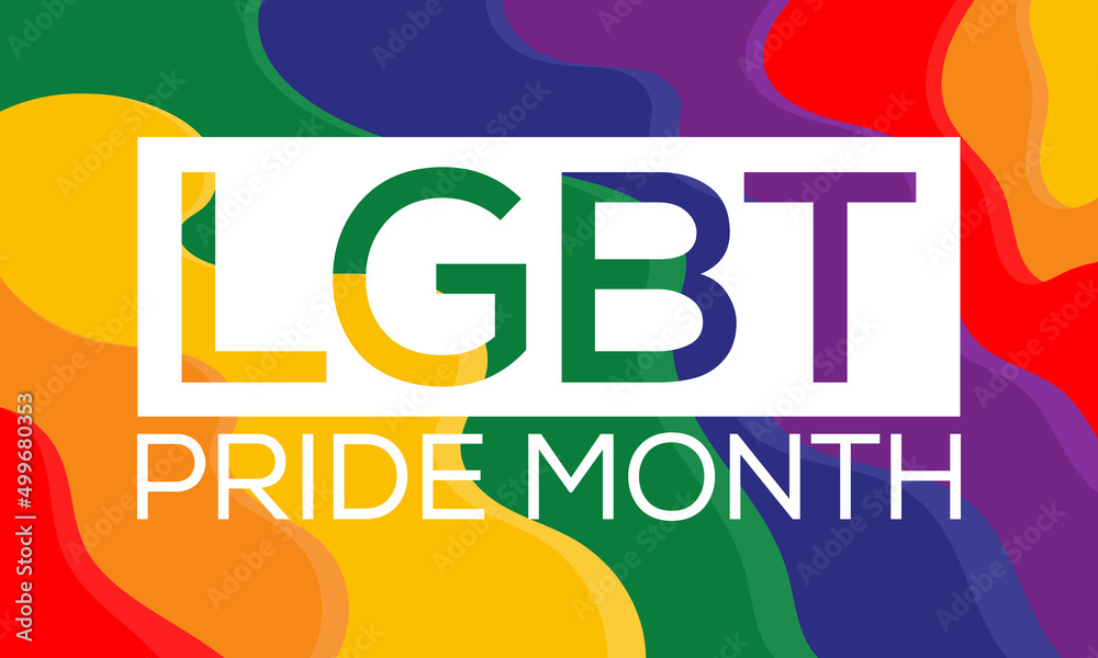 LGBTQ Pride month is observed every year in June, Vector illustration ...