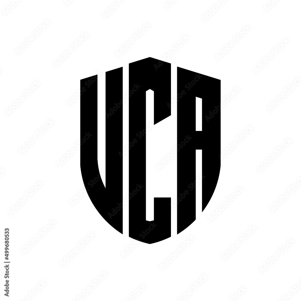 VCA letter logo design. VCA modern letter logo with black background ...