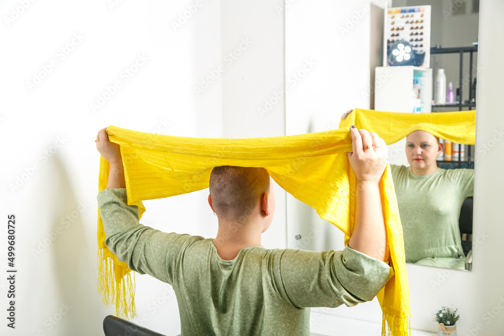 A Jewish Hasidic woman from the Orthodox community who shaves her head ...
