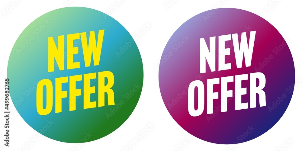 New offer sticker set with gradient color. Retail price badge ...