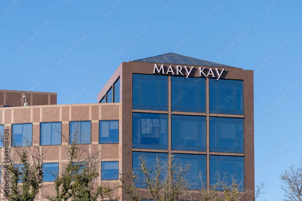 Addison, Texas, USA - March 19, 2022: Mary Kay’s sign on the building ...